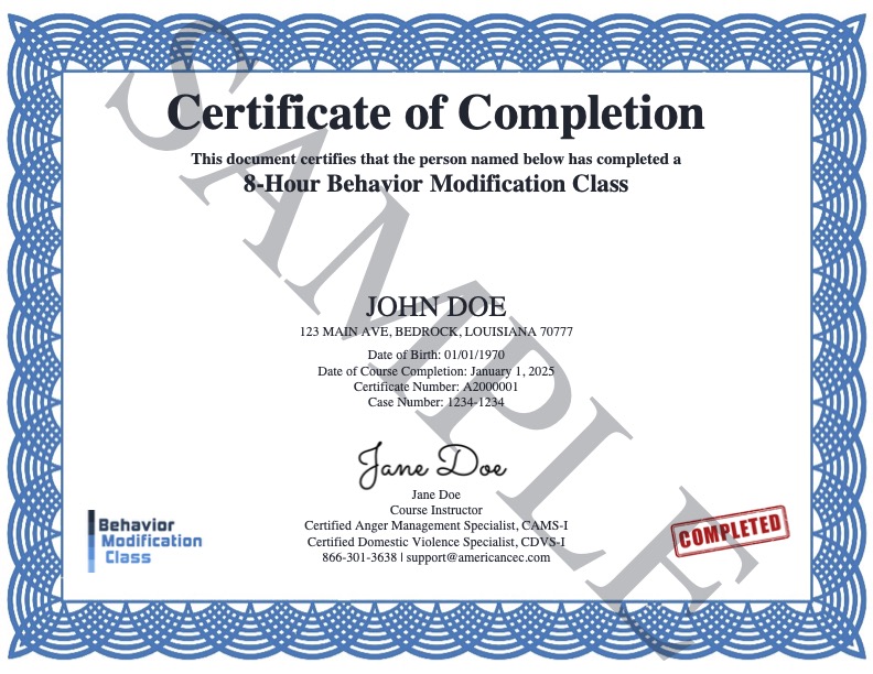 Behavior Modification Guarantees | BehaviorModificationClass